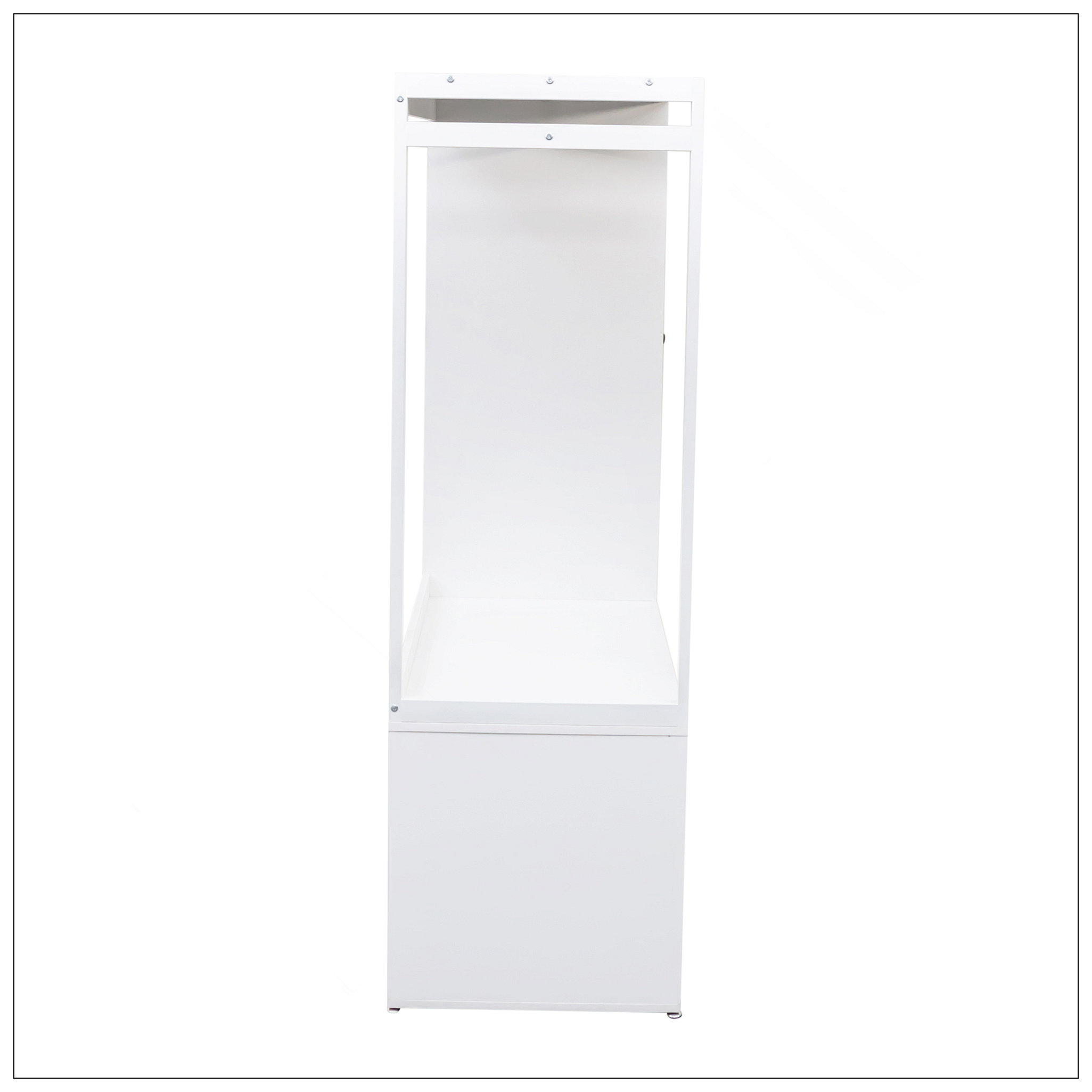Ebern Designs Wardrobe Closet, White Cabinet With Shelves, High ...