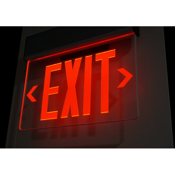 NICOR Lighting Aluminum Edge-Lit LED Exit Sign | Wayfair