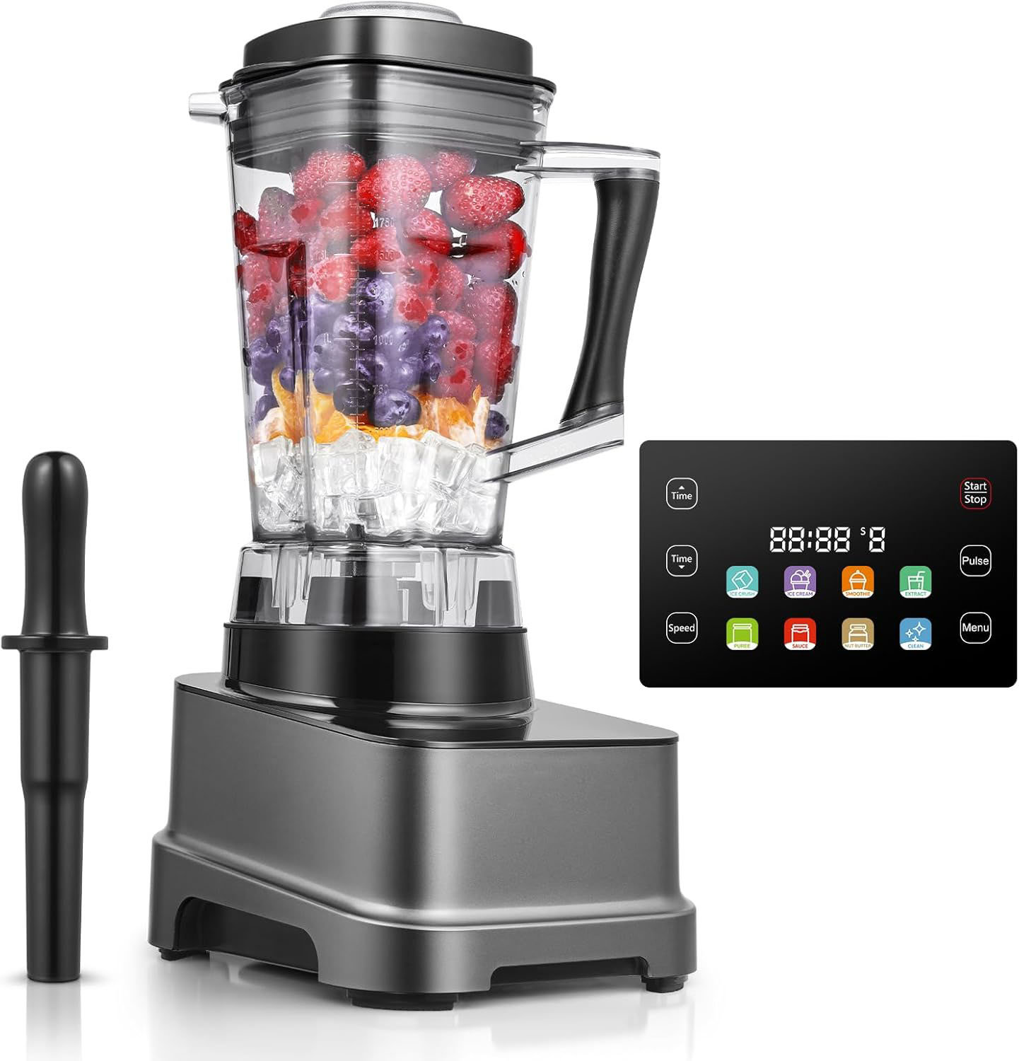 INKEDZ 8-IN-1 Professional Blender, 2000 W Commercial Blenders for ...