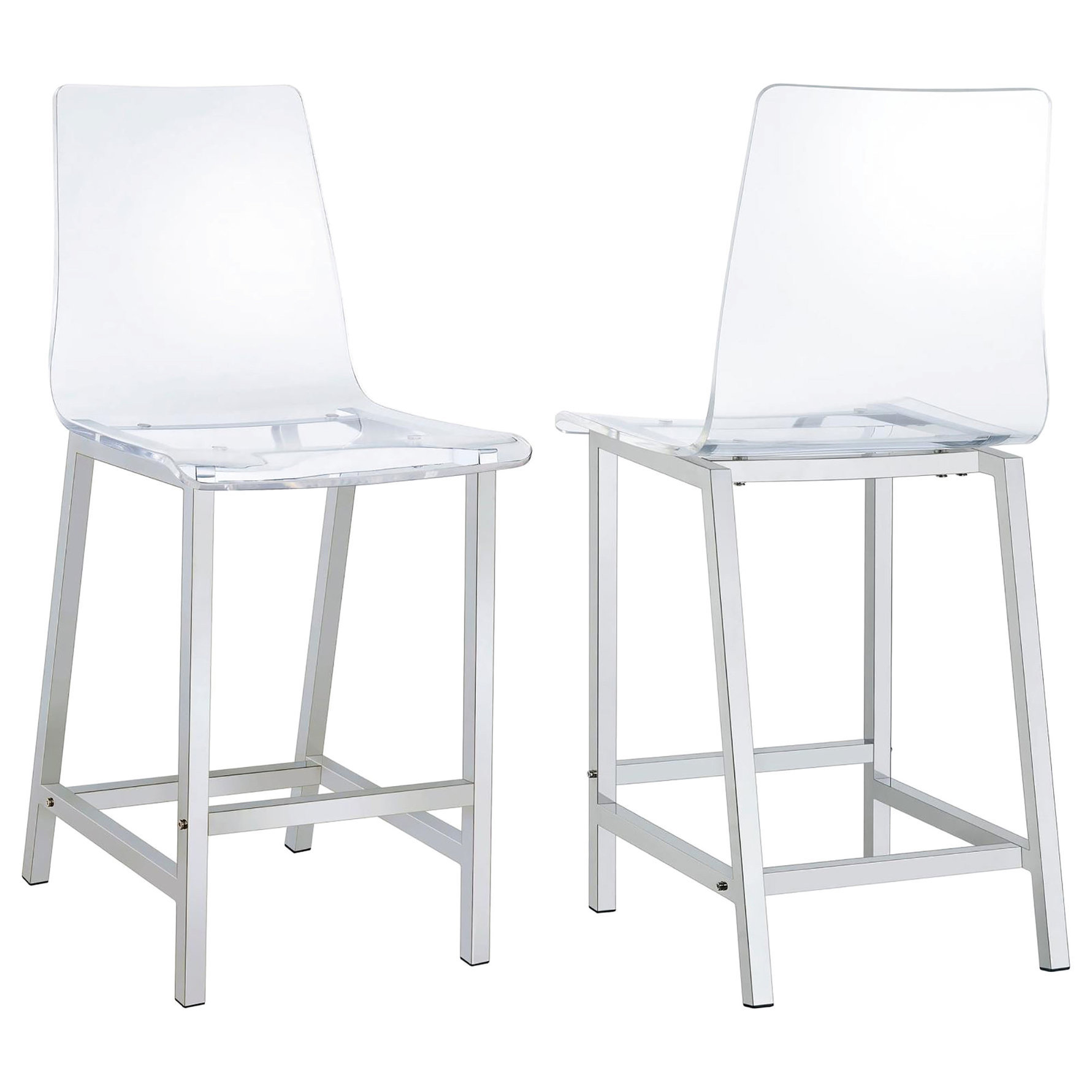 Hokku Designs 2pcs Clear Acrylic Stools With - Contemporary Bar Chairs ...