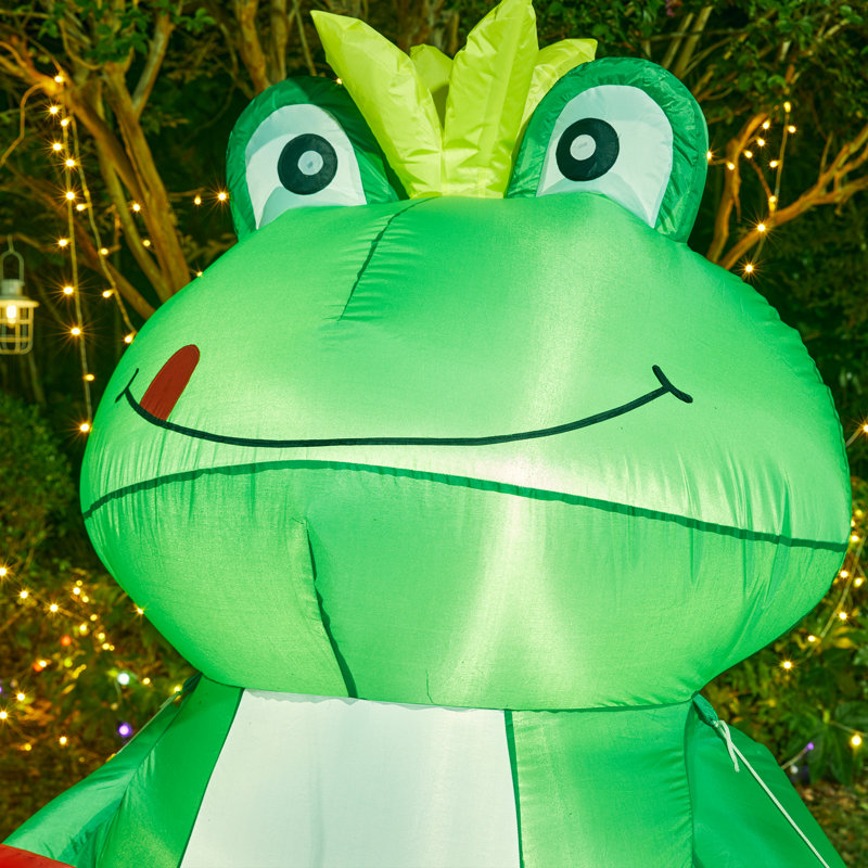 The Holiday Aisle® Eesi Lighted Valentine's Frog Inflatable | Wayfair