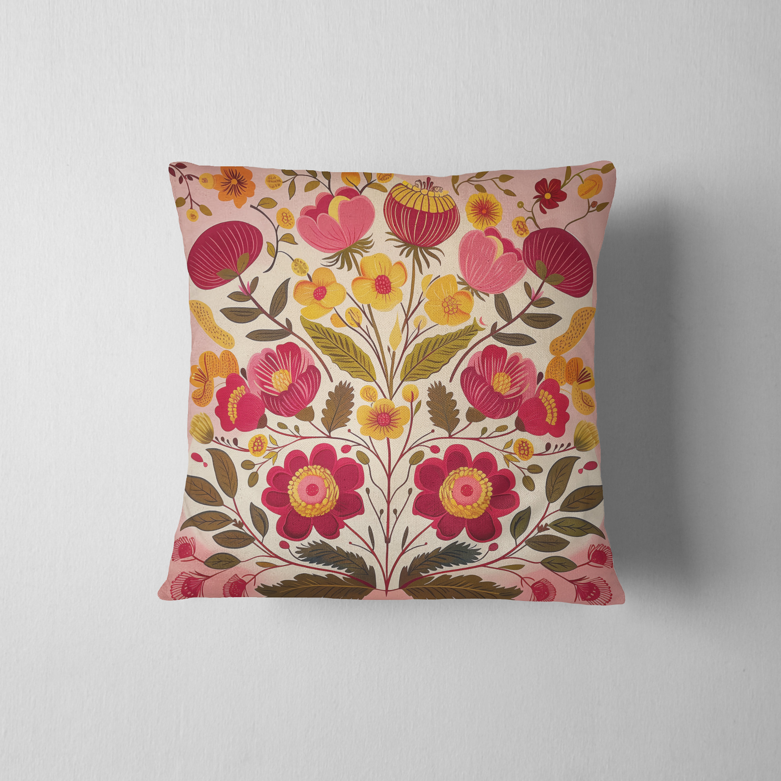 Days End Designs Folk Maximalist Floral Reversible Pillow Cover | Wayfair