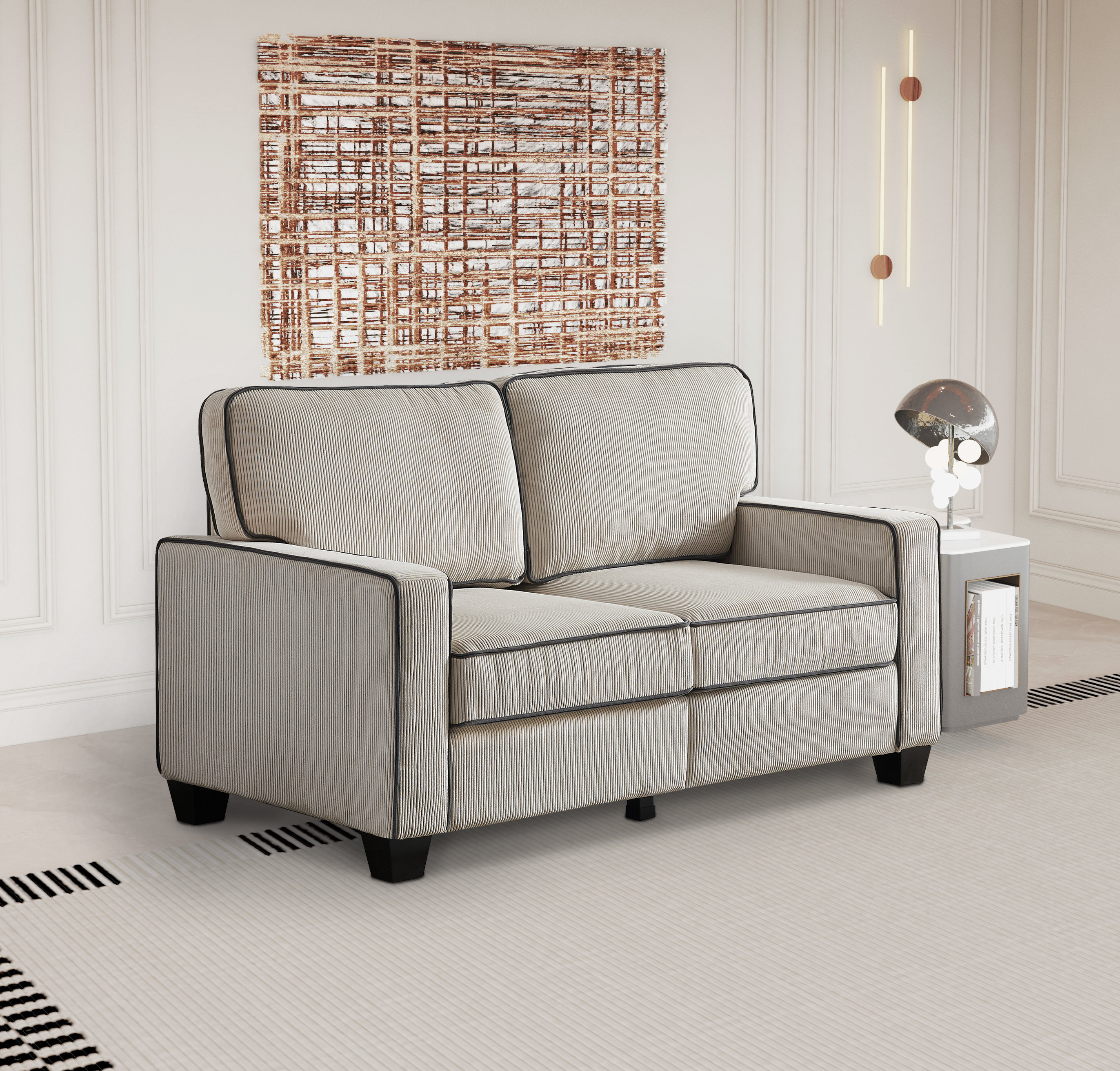 Latitude Run® Anesca 57'' Square Arm Loveseat | Wayfair