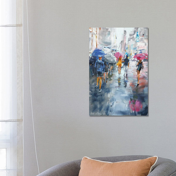 Ophelia & Co. It's Raining - Wrapped Canvas Painting | Wayfair.co.uk