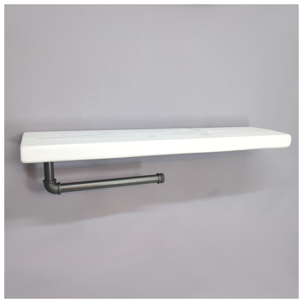 Borough Wharf Wooden Handmade Rustic Kitchen Roll Silver Holder with ...