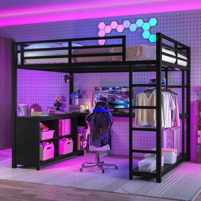 king loft bed design