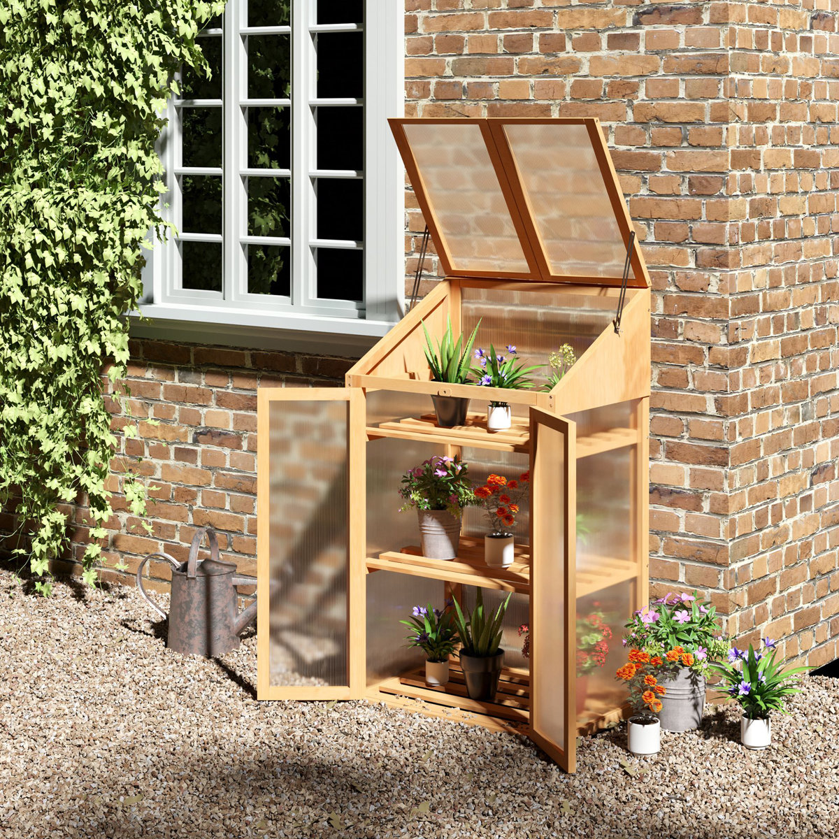 Outsunny 2.5 Ft W x 2 Ft D Cold Frame & Reviews | Wayfair.co.uk