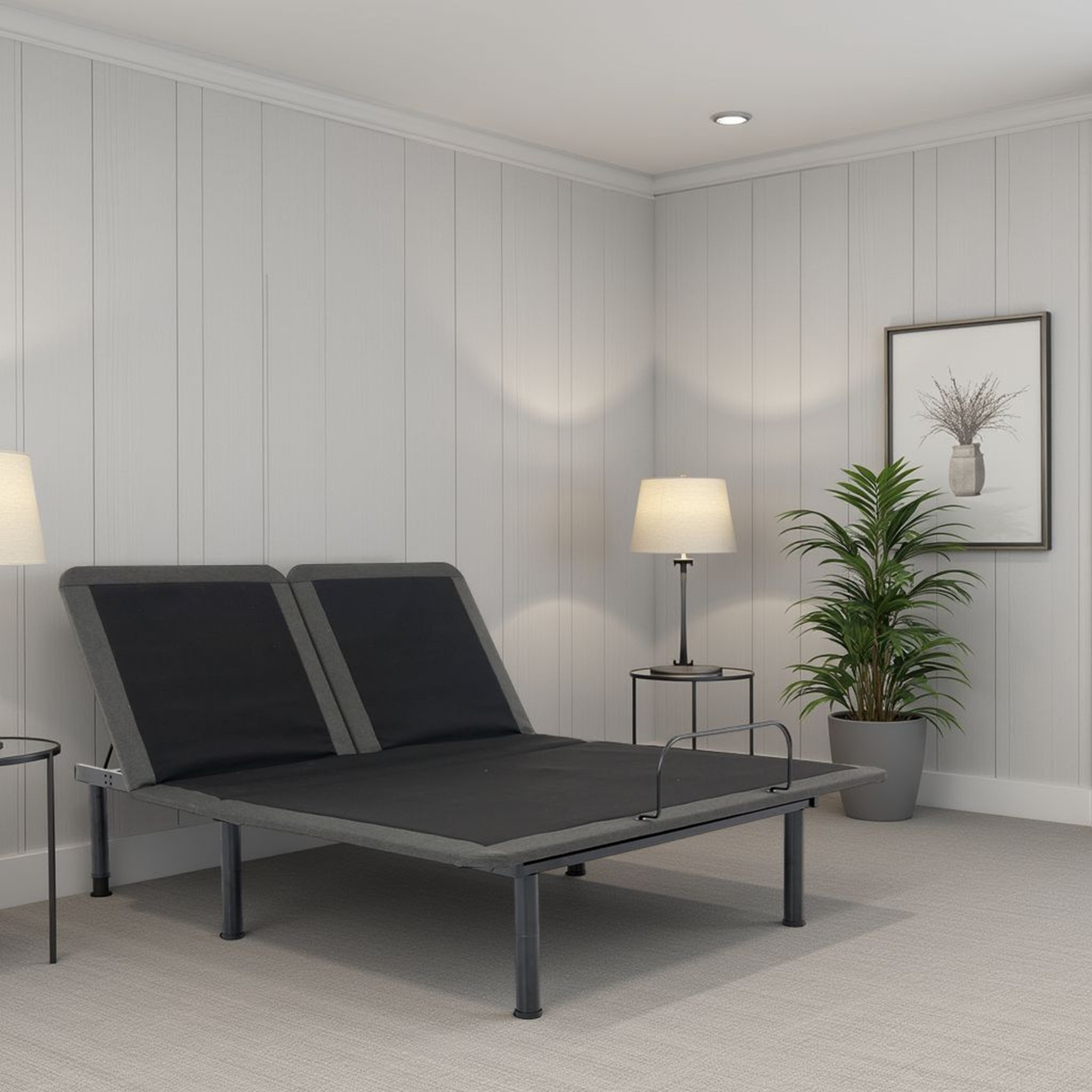 The Twillery Co.® Hartzler Flex Top Quick Assembly Adjustable Bed Frame ...