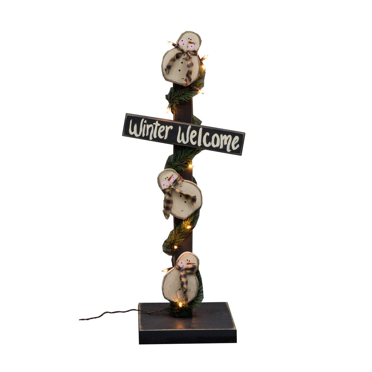 The Holiday Aisle® Christmas Décor-Snowman Welcome Sign | Wayfair