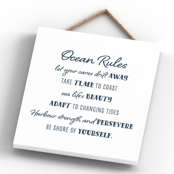 Happy Larry Ocean Rules Wall Décor | Wayfair.ie