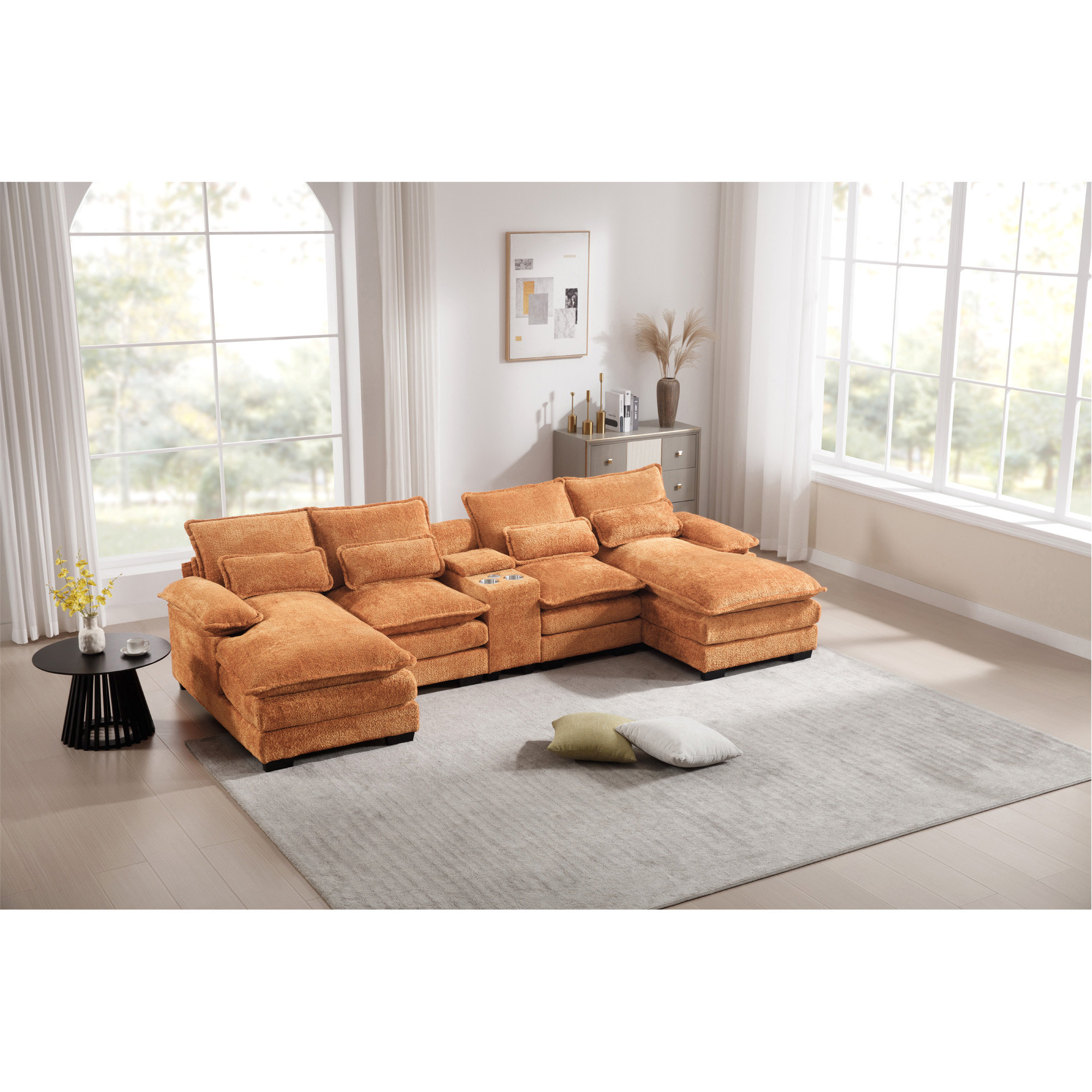 Hokku Designs Luxurious Upholstered Sofa With Innovative Relaxation ...