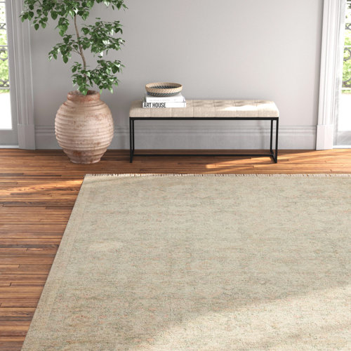 Joss & Main Amanda Handmade Flatweave Navy/Ivory Rug | Wayfair