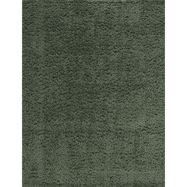 Brayden Studio Arola Solid Colour Medium Green Area Rug | Wayfair.co.uk