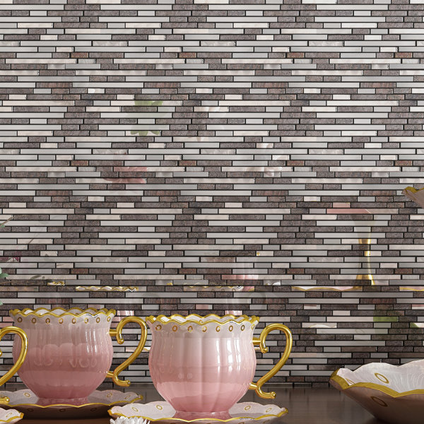 Bloom Stone 0.62" x 3" Marble/Metal Linear Mosaic Wall Tile | Wayfair