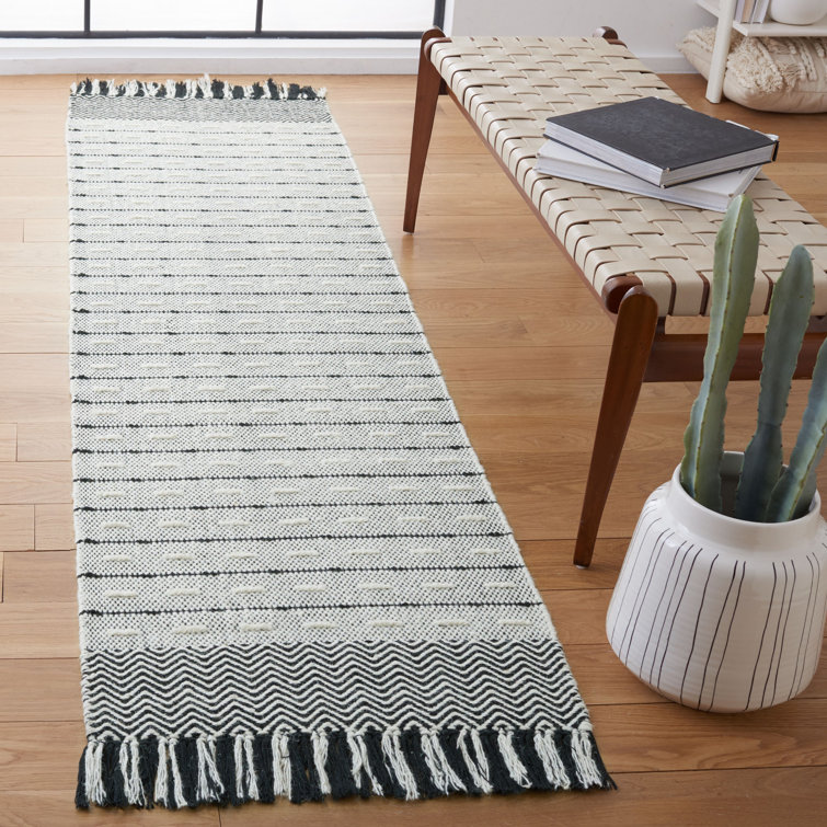 Dakota Fields Flatweave Striped Rug | Wayfair