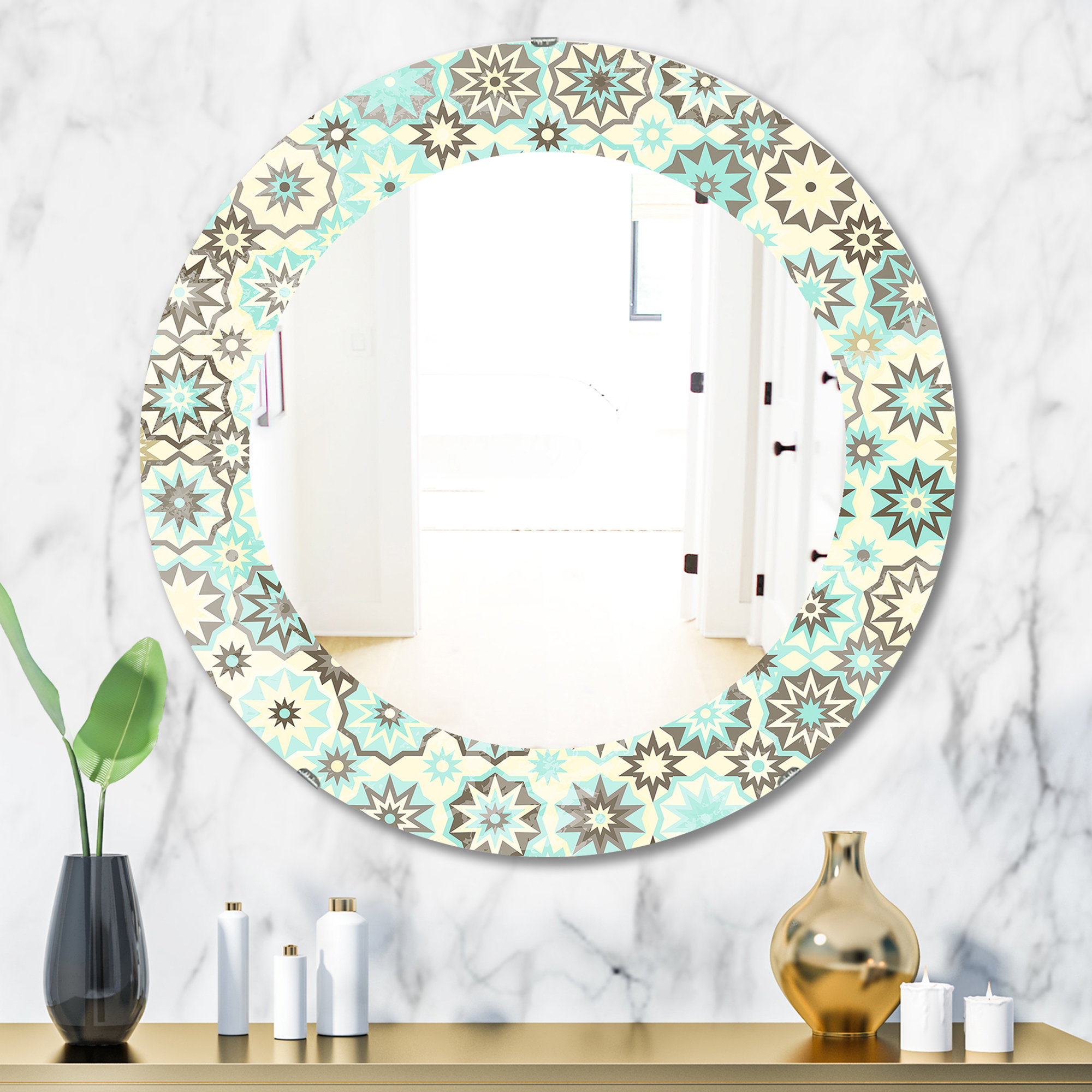East Urban Home Vintage Snowflakes Bohemian and Eclectic Accent Mirror ...