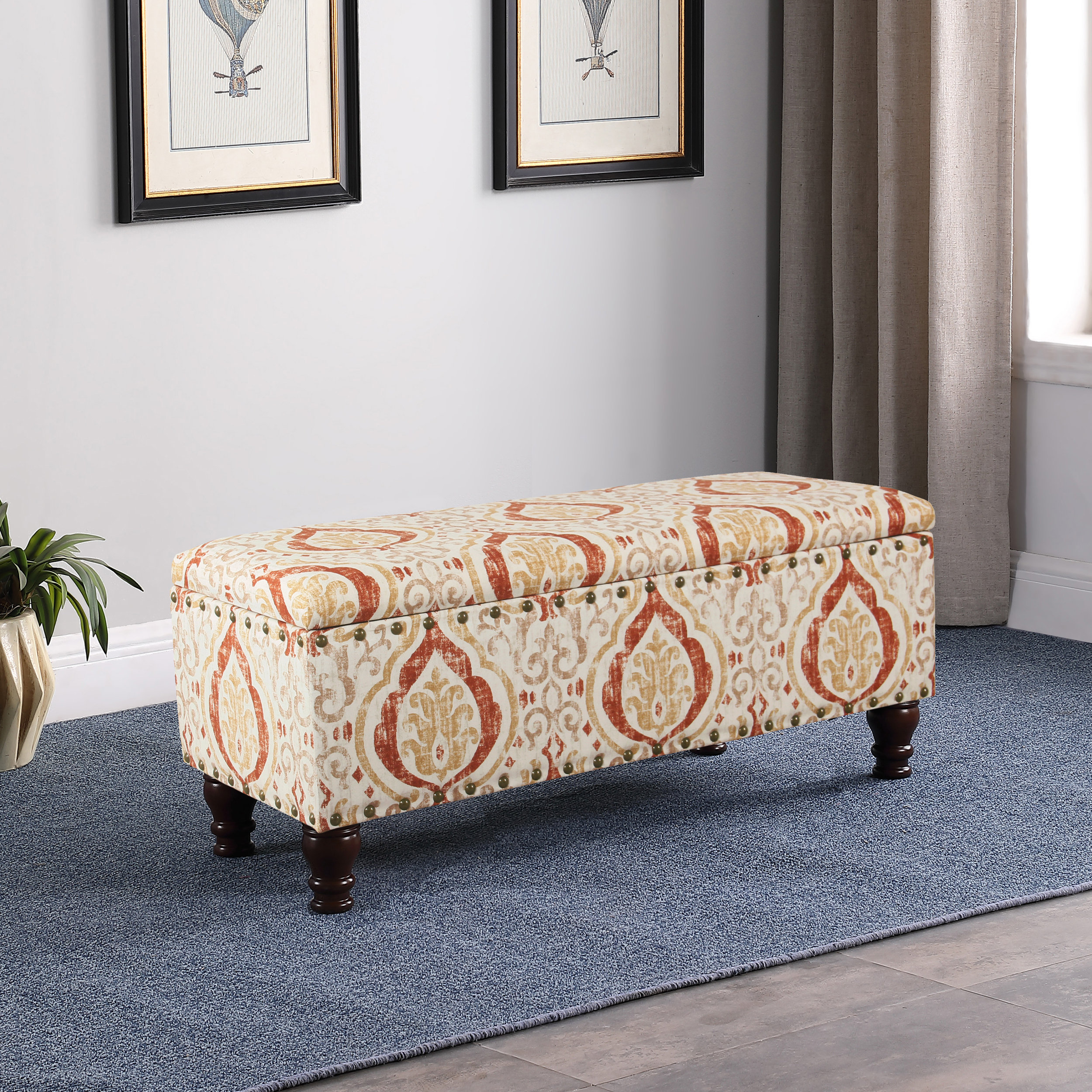Alcott Hill® Collantes Upholstered Storage Bench & Reviews | Wayfair