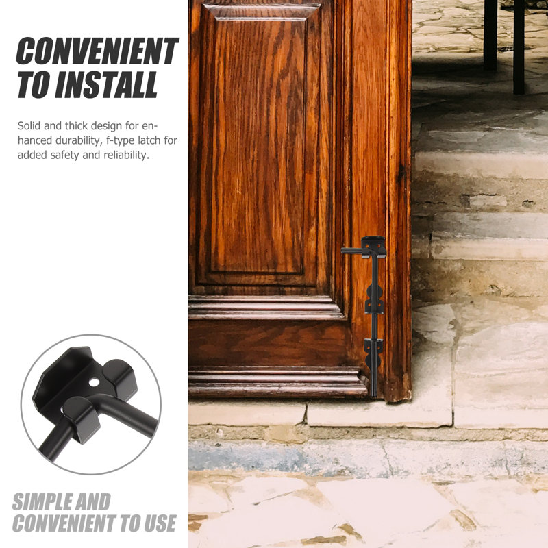 Williston Forge Floor Latch Solid Thickened Latch Heavy Duty Cane Bolt ...