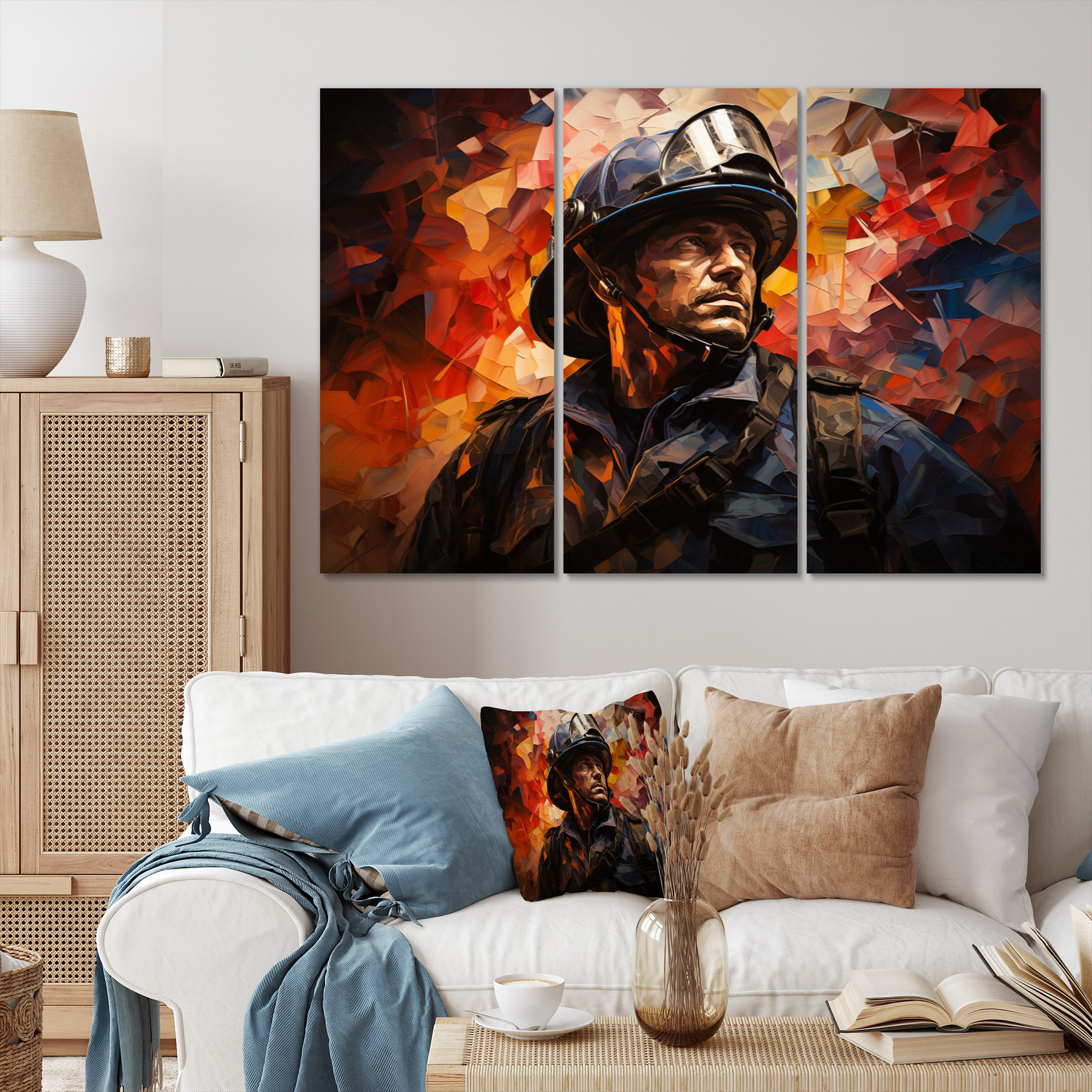 Winston Porter Fireman Portrait I - Fireman Metal Wall Decor Set | Wayfair