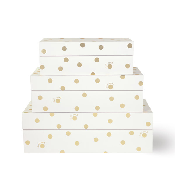 kate spade new york Nesting Box Set, Gold Dot with Script & Reviews ...