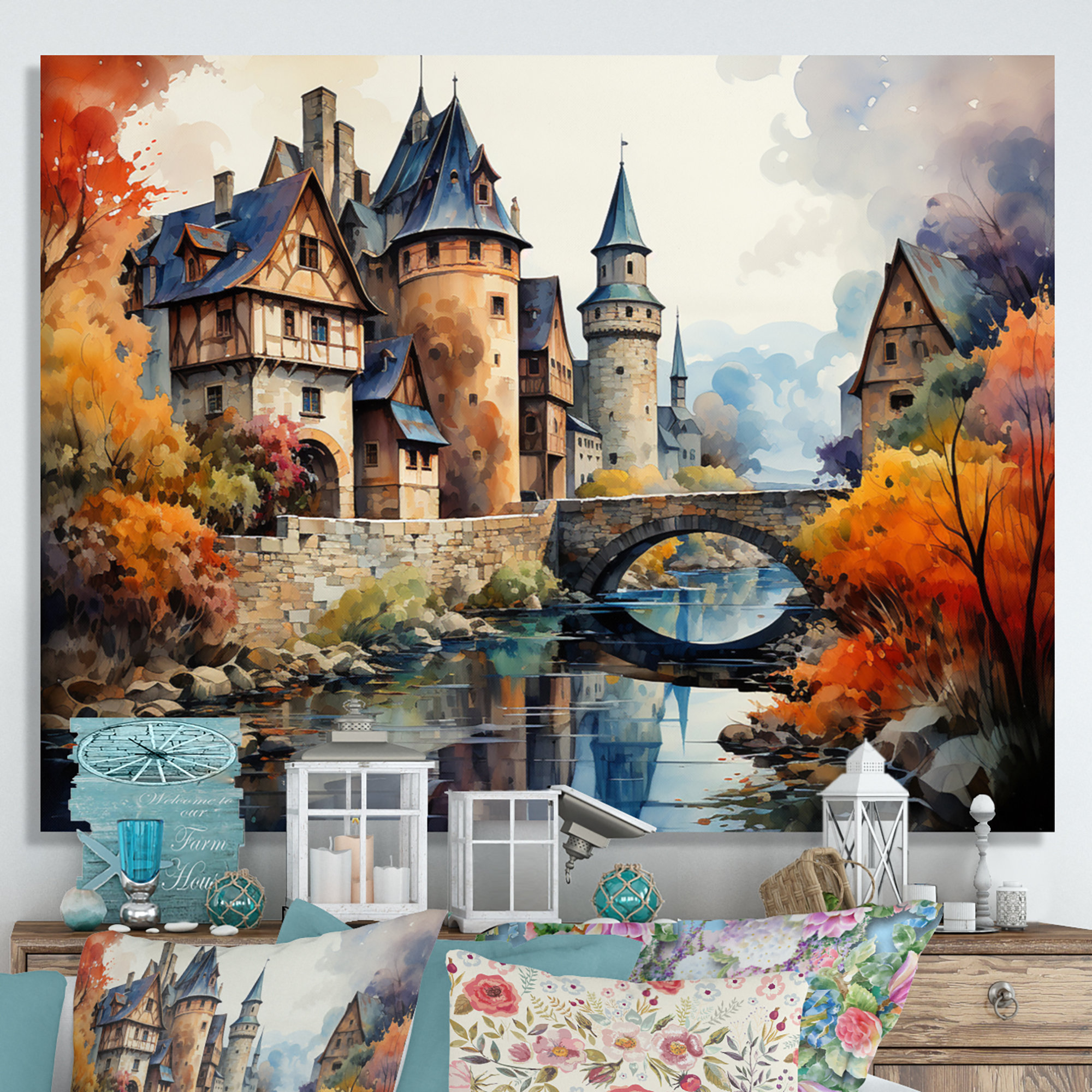 Winston Porter French Medieval Village In Alsace II - French Wall Art ...