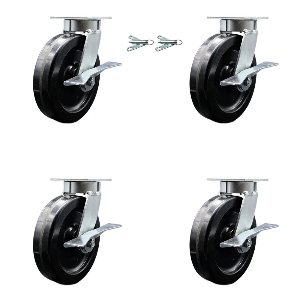 Service Caster 4 Piece Kingpinless Phenolic Caster Set | Wayfair
