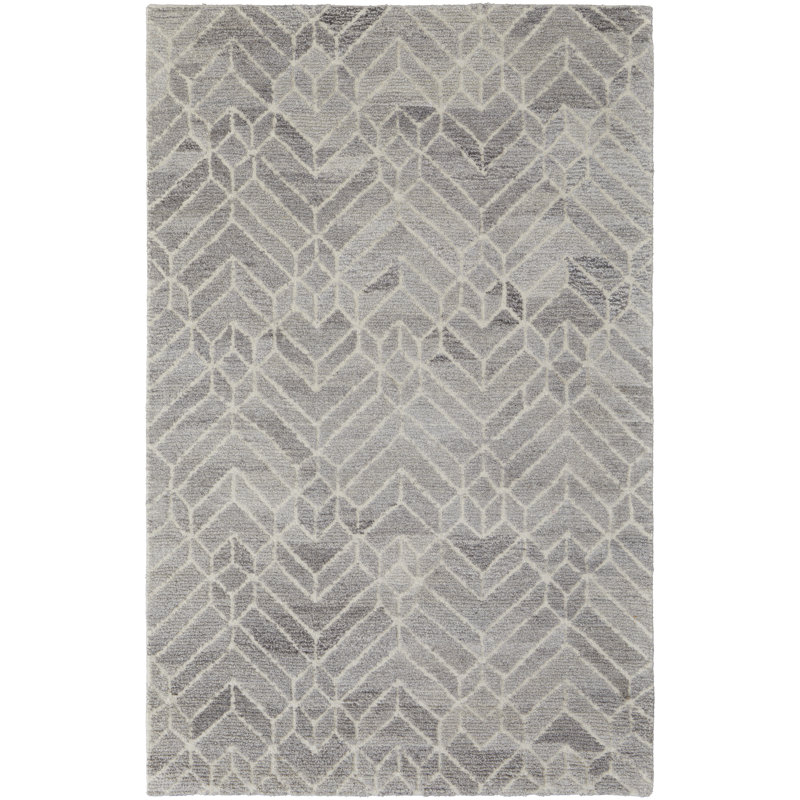 Steelside™ Amirah Handmade Hand Tufted Gray Rug & Reviews | Wayfair