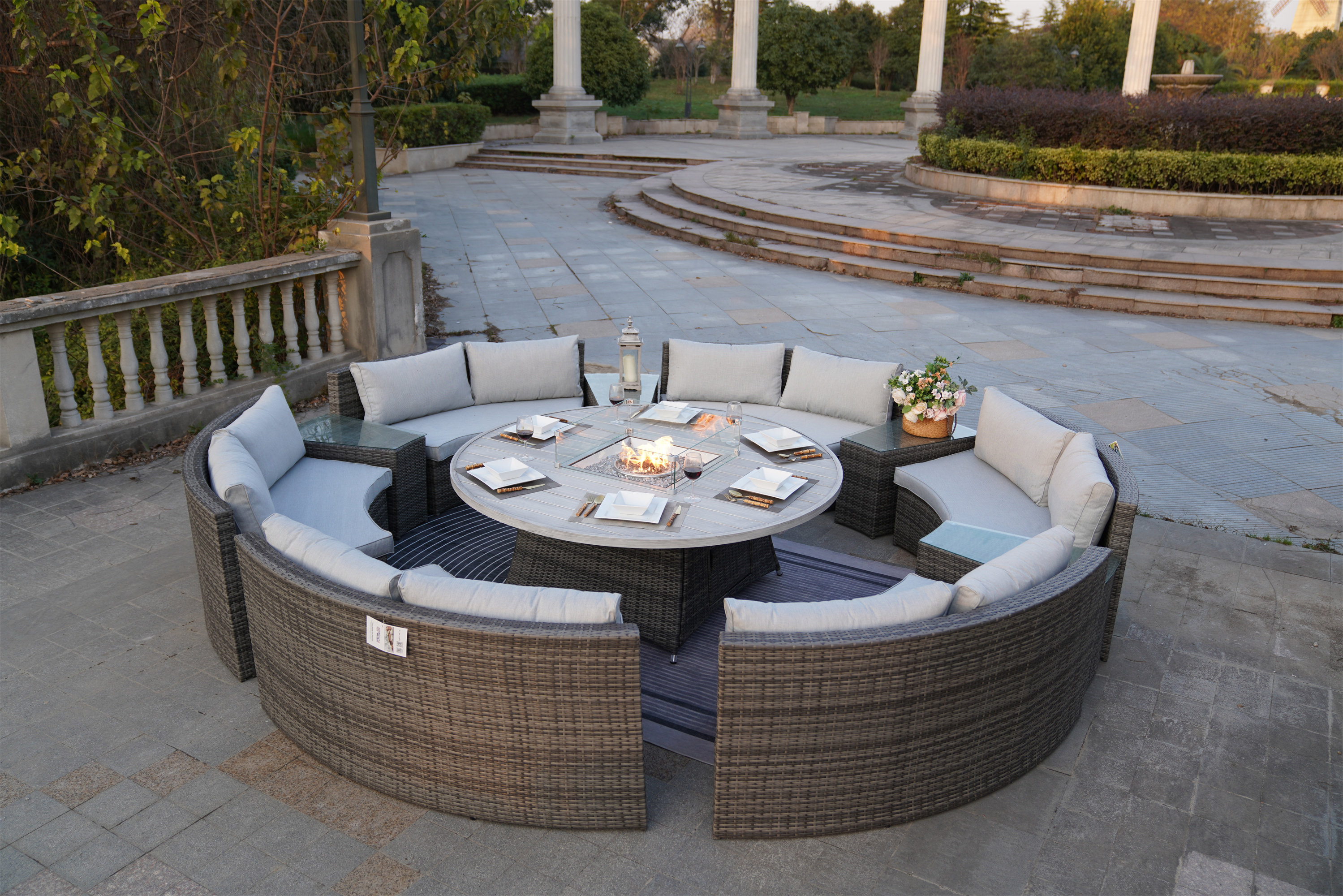 Direct Wicker 12 - Person Seating Group with Cushions | Wayfair