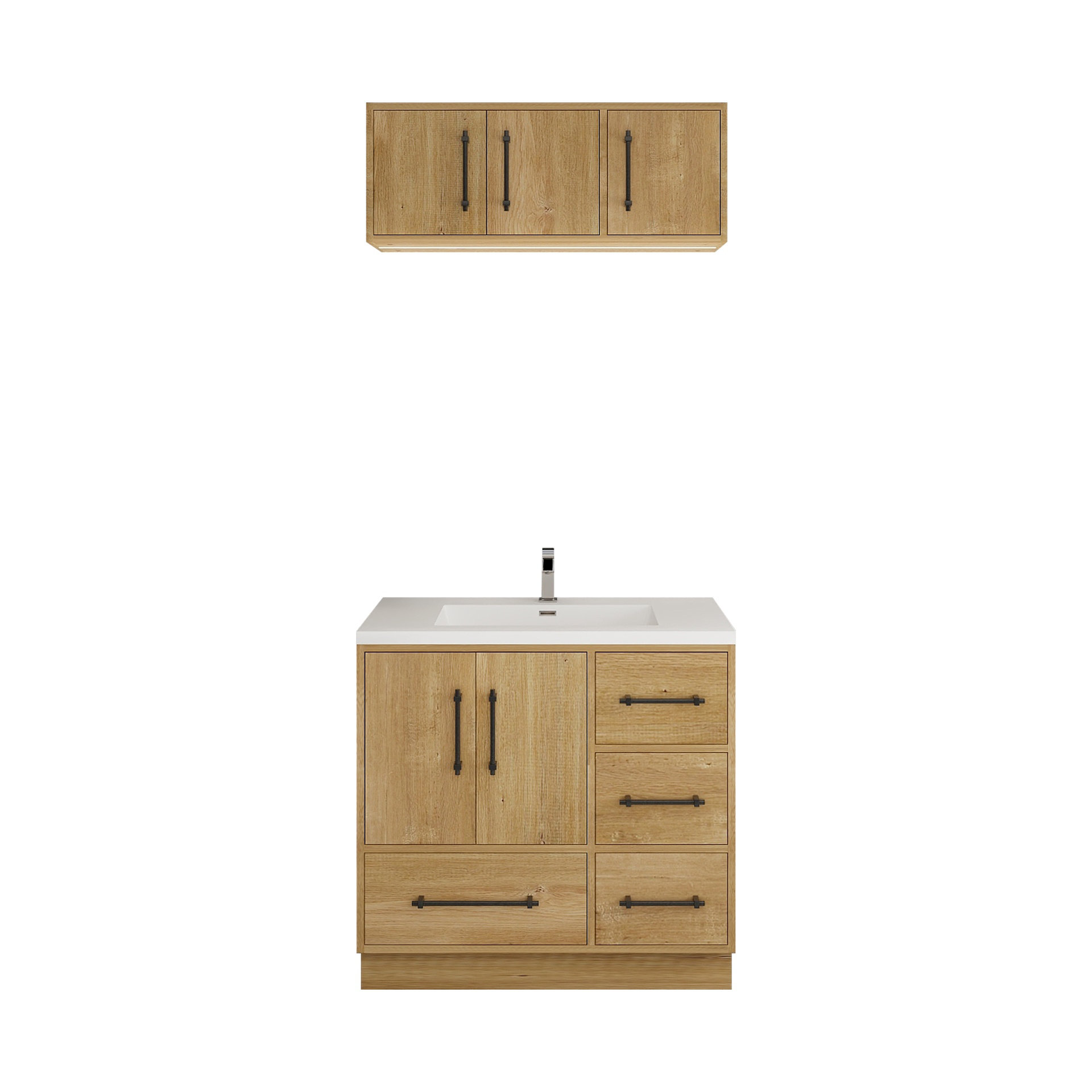 MEBO Victoria 36'' Freestanding Vanity with Reinforced Acrylic Sink ...