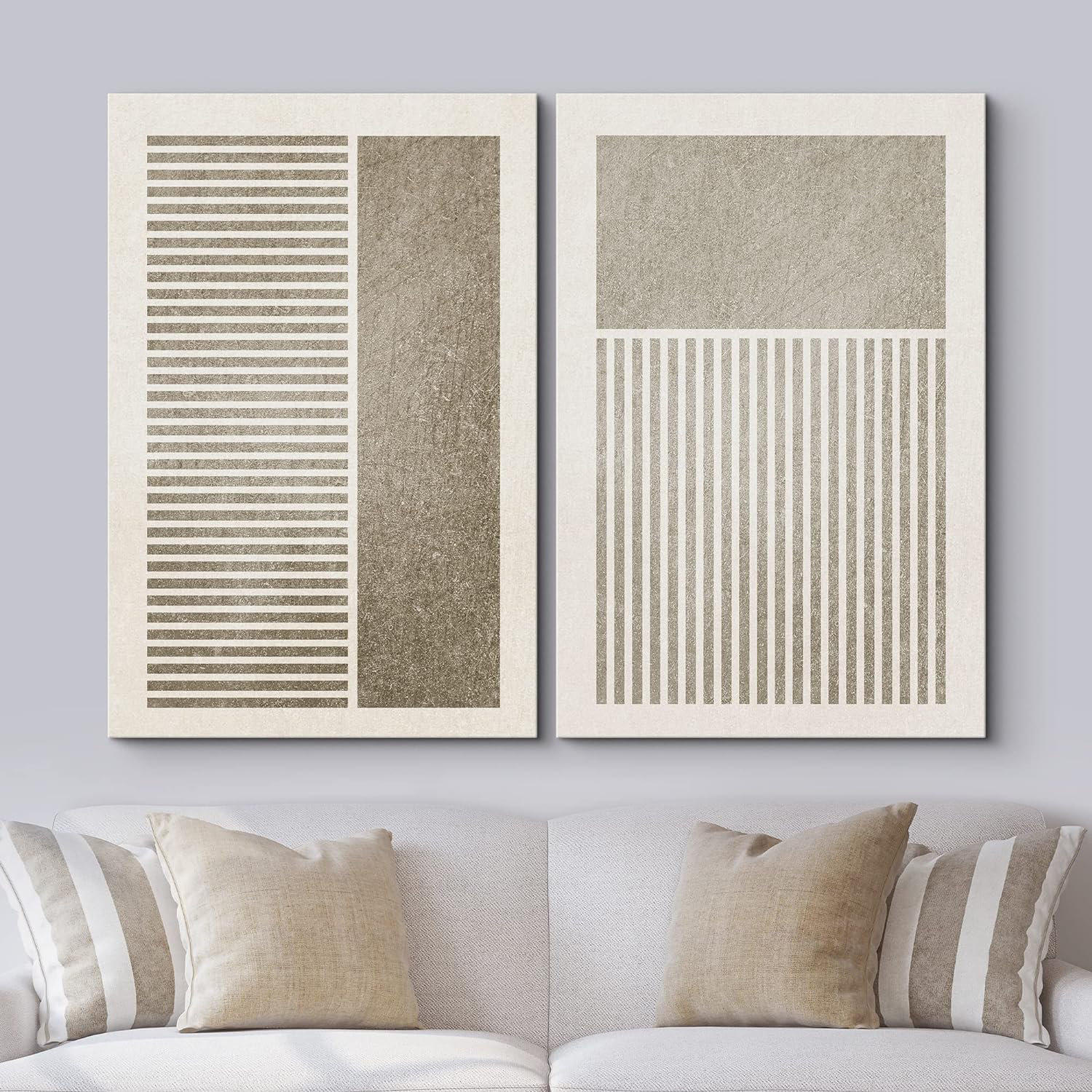 IDEA4WALL Geometric Line Minimalist Black And Gray Rectangle And Line ...