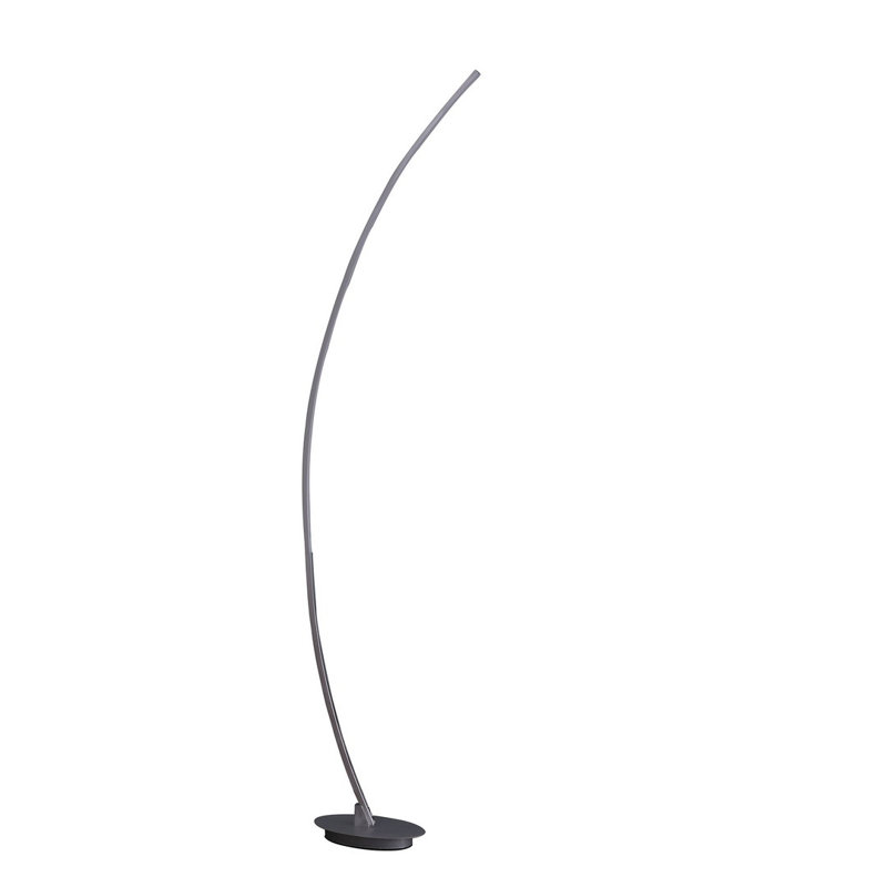 Mercer41 Brushed Nickel LED Arc Tube Floor Lamp | Wayfair