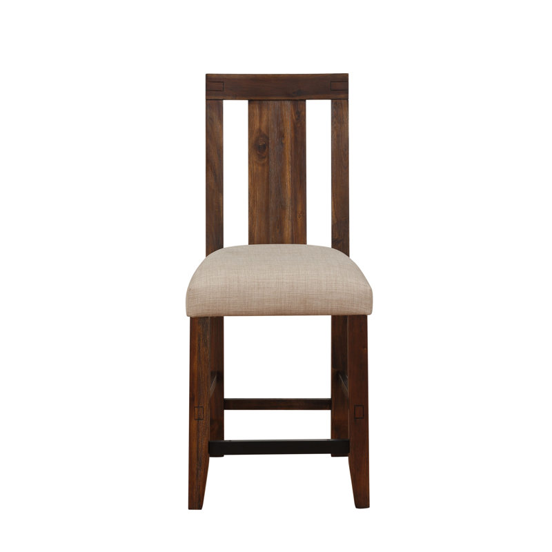 Canora Grey Kaicey Solid Wood Upholstered 24" Bar Stool & Reviews | Wayfair