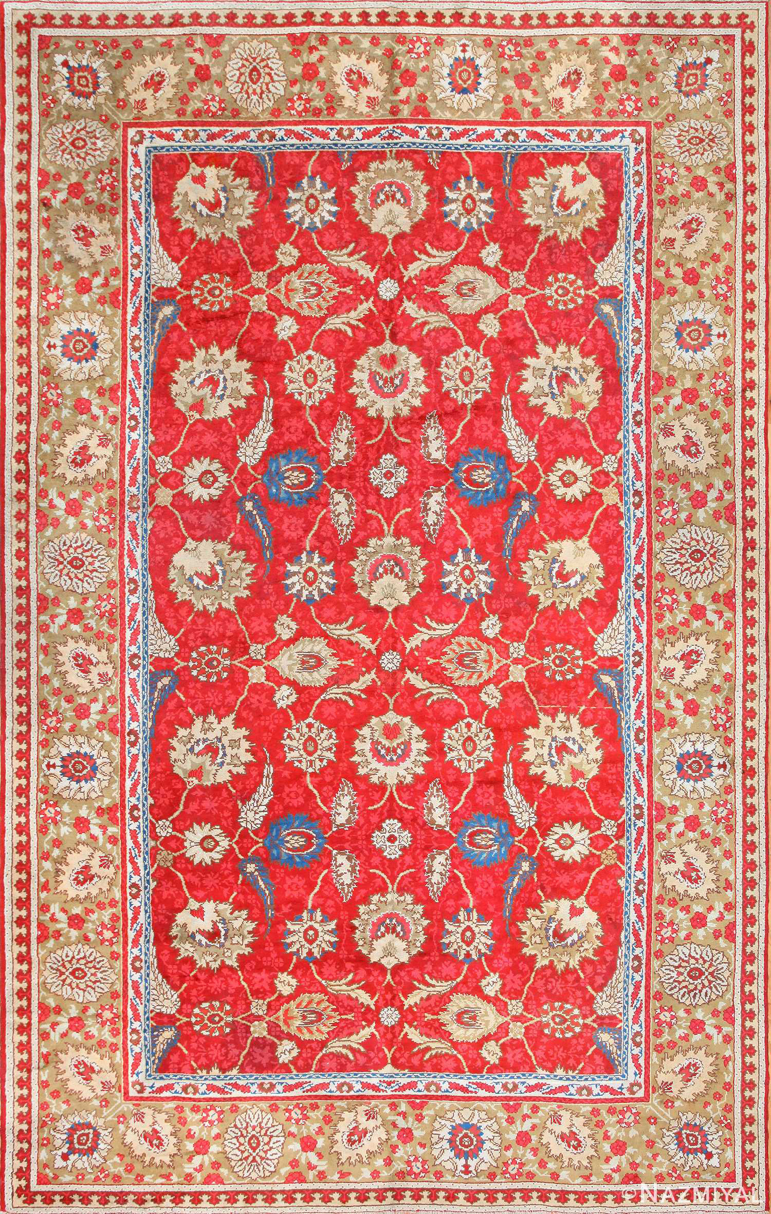 Nazmiyal Collection Antique Arts And Crafts Donegal Irish Rug | Wayfair