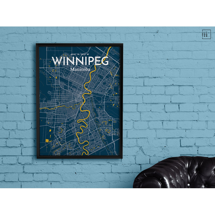 OurPoster.com Winnipeg City Map On Paper Print - Wayfair Canada