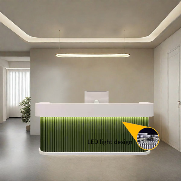 OX Art Reception Desk Multifunctional Computer Desk, Front Desk Table ...