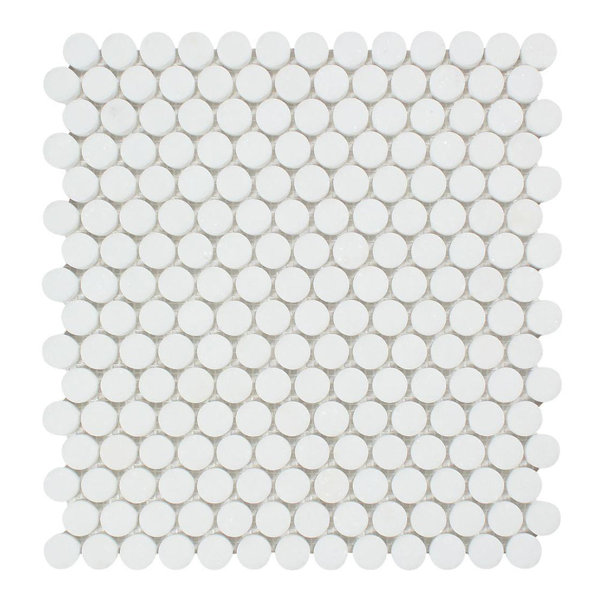 Stone & Tile Shoppe, Inc. Marble Penny Round Mosaic Wall & Floor Tile ...