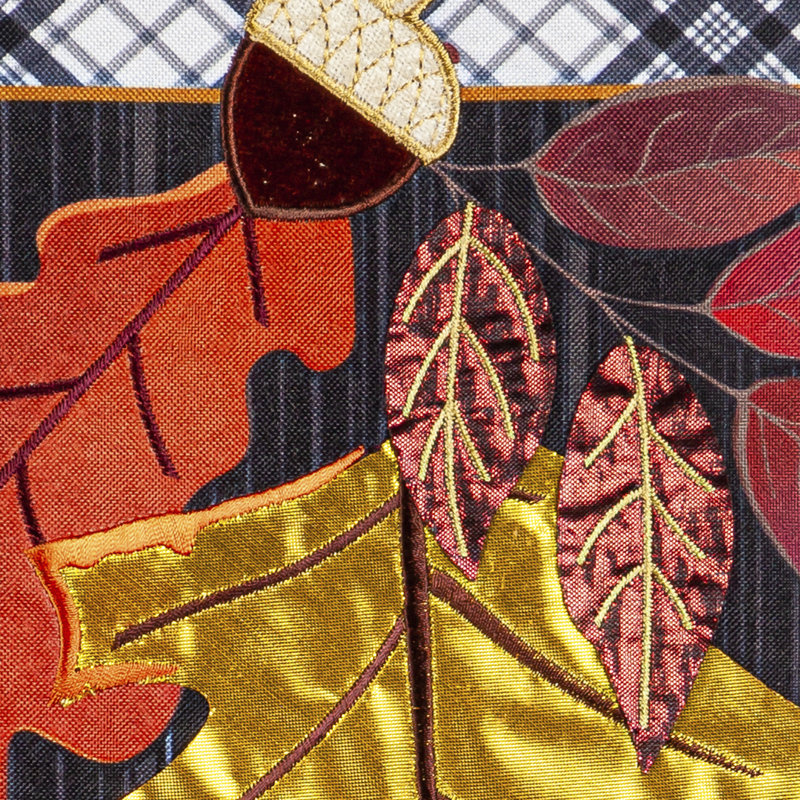 Red Barrel Studio® Welcome Autumn Leaves Garden Linen Flag "18" x "12.5 ...