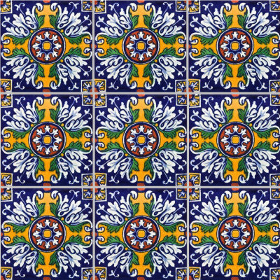 Fine Crafts Imports 2" x 2" 36pcs TalaMex Aldeno Mexican Clay Tile ...