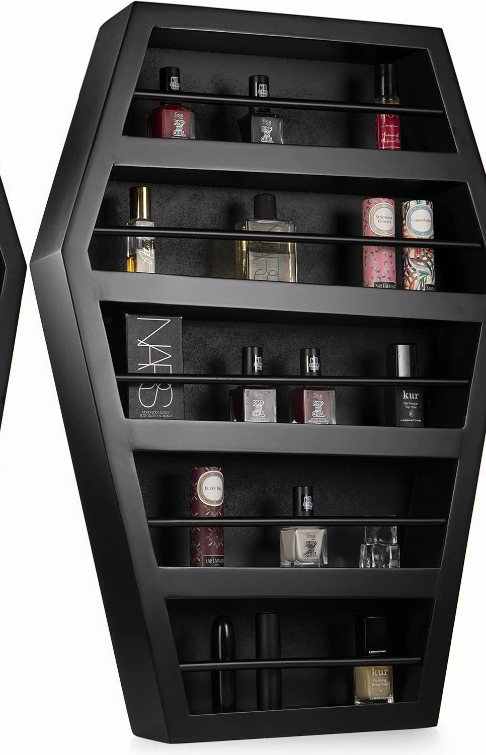 Lark Manor SpookyGoth XL Coffin Makeup Organizer - Gothic Shelf ...