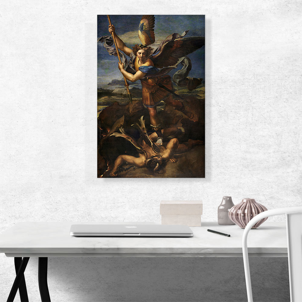 ARTCANVAS St. Michael Vanquishing Satan 1518 Canvas Art Print By ...