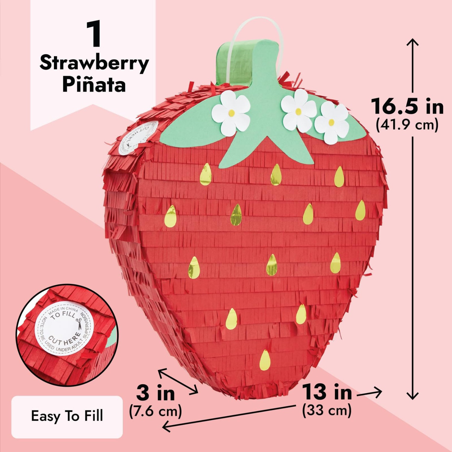 Stack man Strawberry Pinata - Fruit-Themed Summer Birthday Party ...