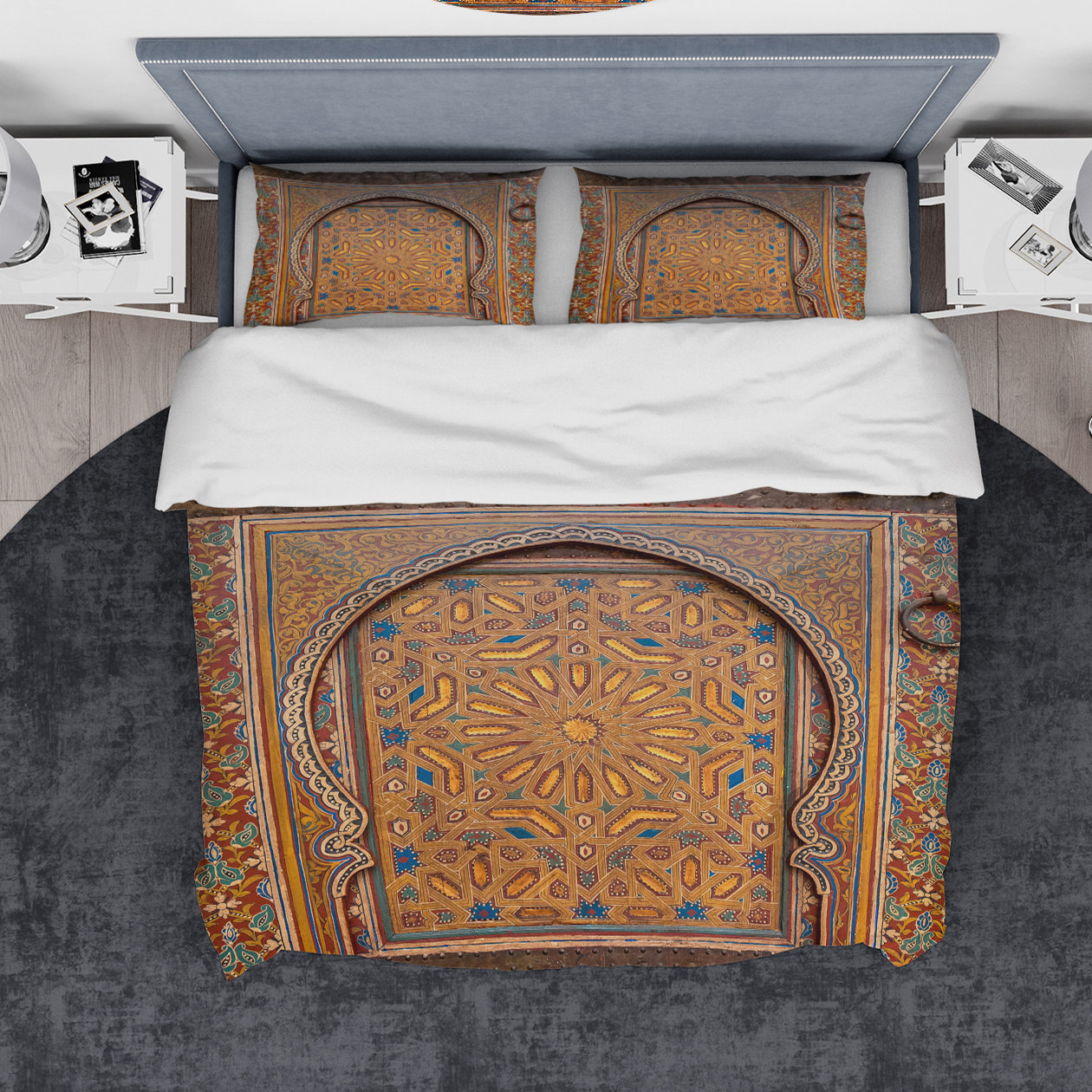 Design Art Designart Ancient Door Painting Morroco Duvet Cover Set ...
