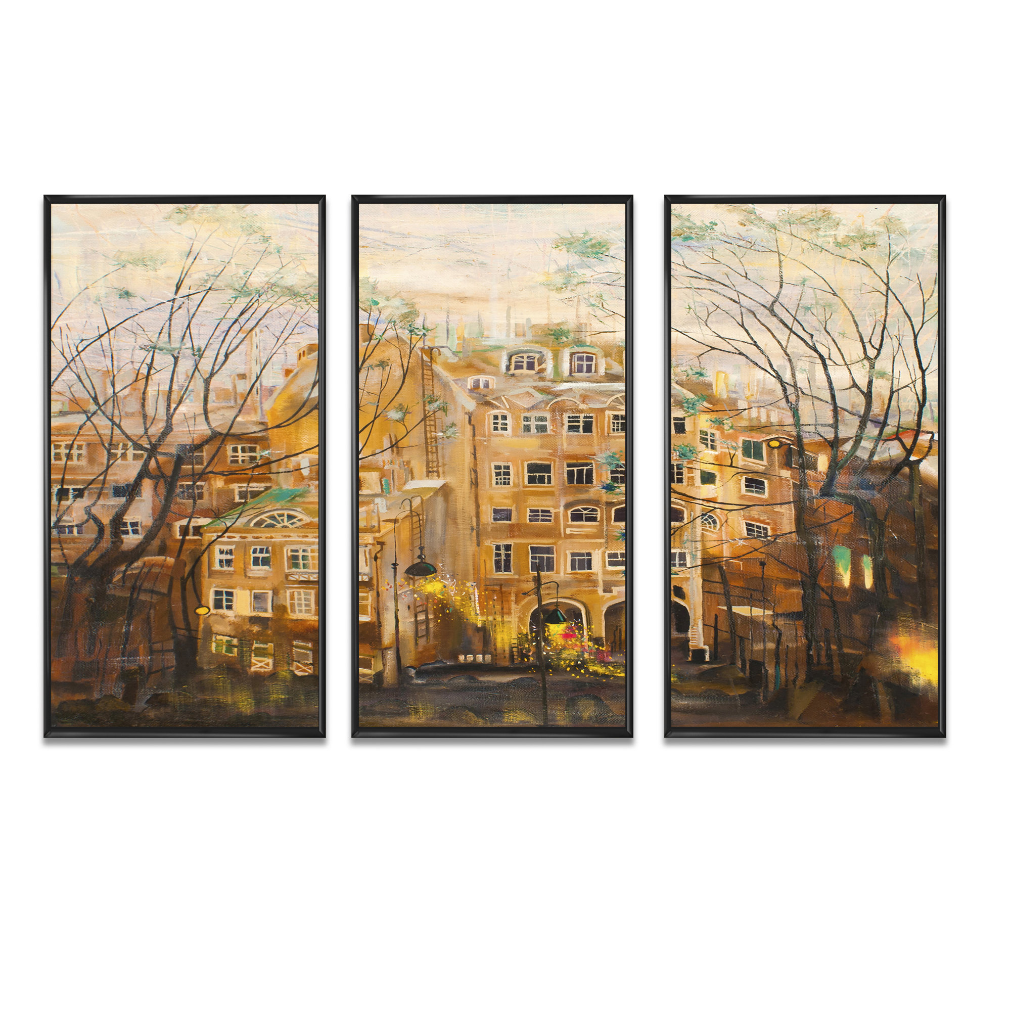 Red Barrel Studio® Russian City Yard - Traditional Framed Canvas Wall ...