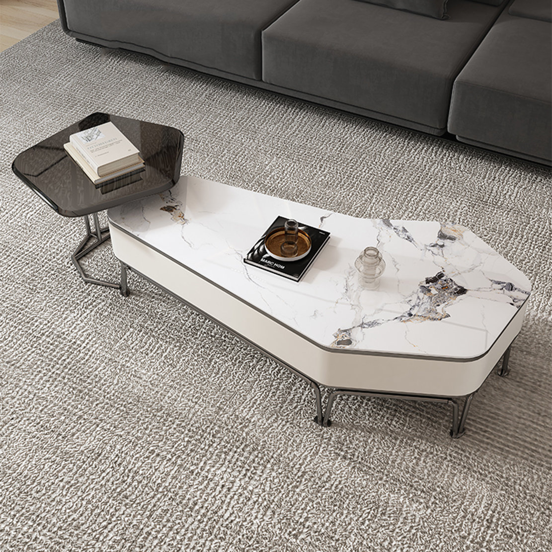 Trentastic Trails Modern special-shaped rock plate coffee table ...