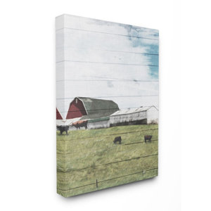 August Grove® 'Farm Landscape' Painting | Wayfair