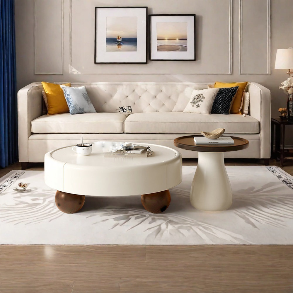 Trentastic Trails Secure large round corner coffee table | Wayfair