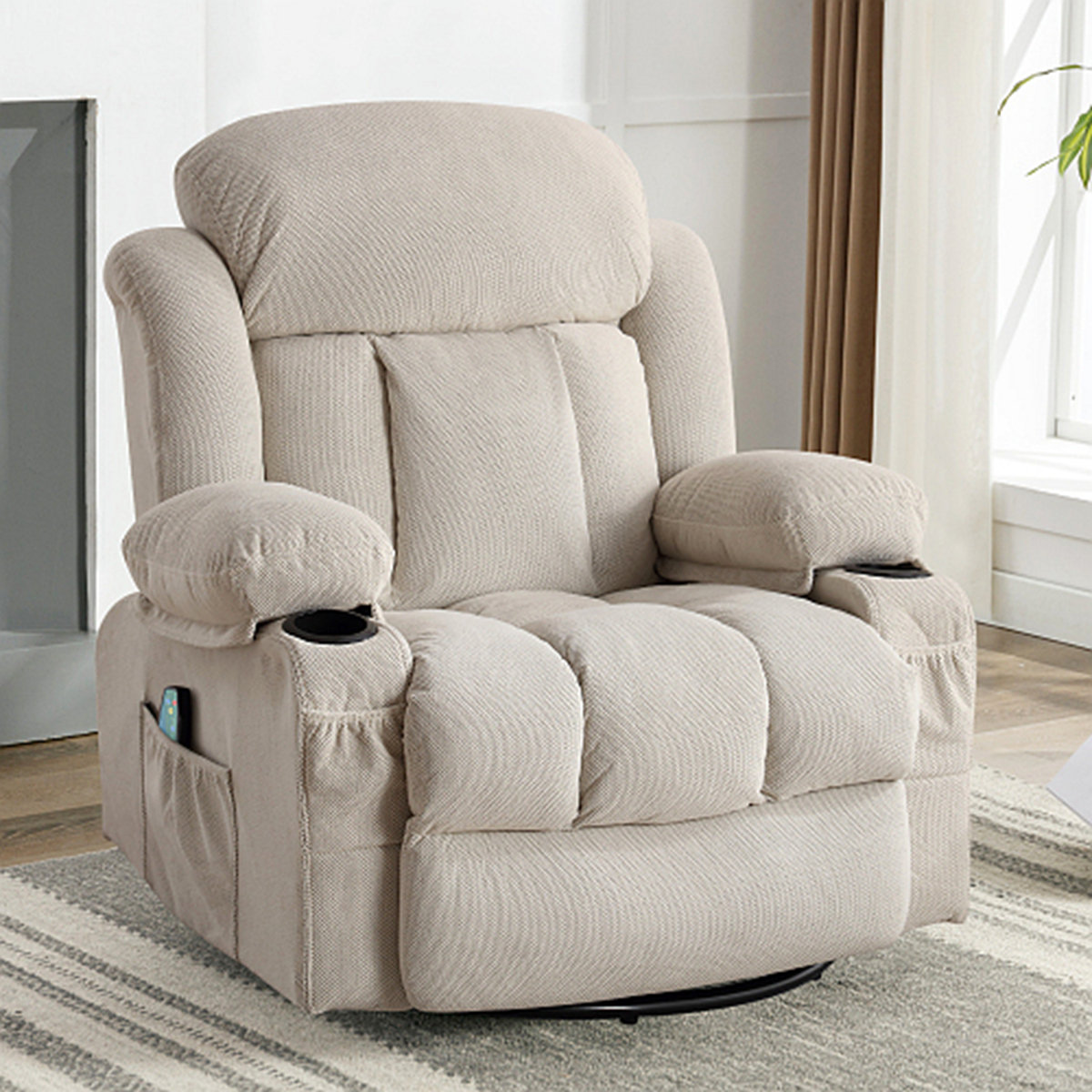 Hokku Designs Swinging Recliner Massage Heated Sofa | Wayfair