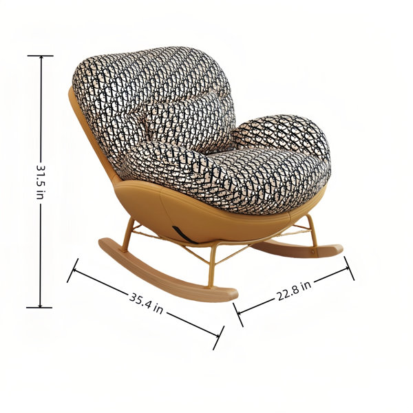 Corrigan Studio® Modern Upholstered Rocking Chair | Wayfair