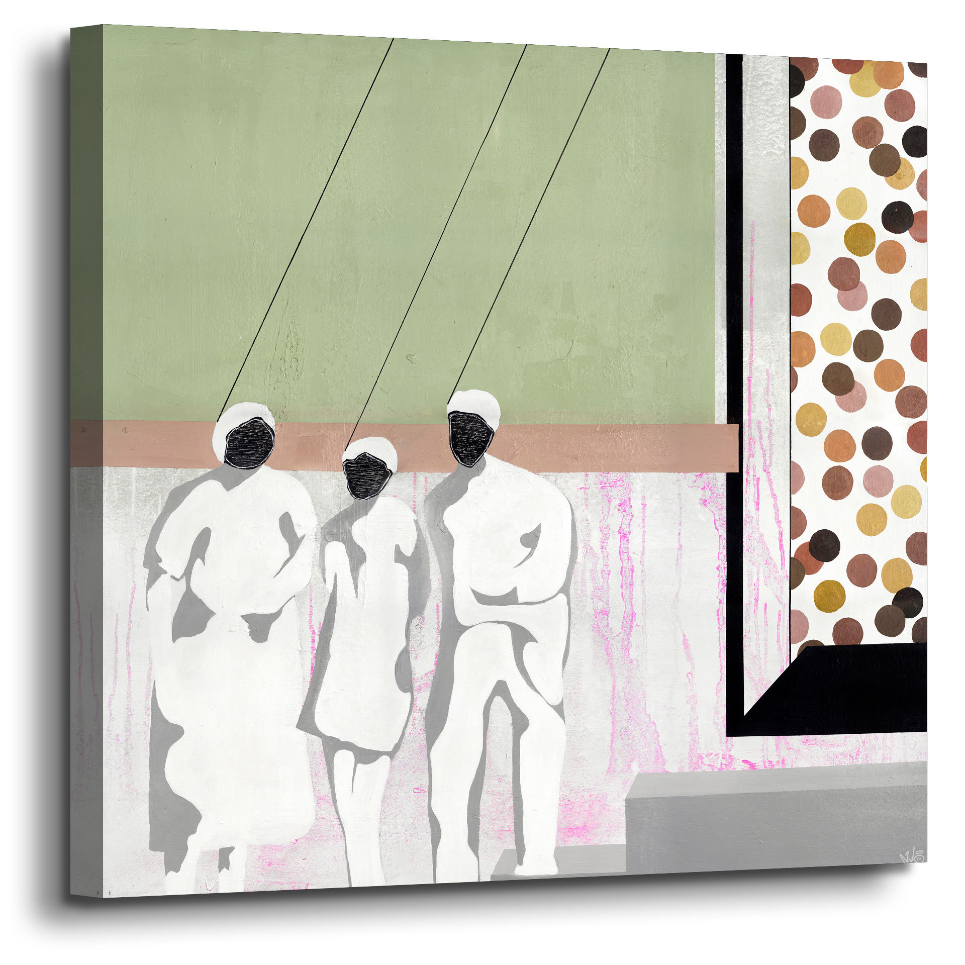 Wrought Studio 'I'M Hung Up' Framed Painting Print On Wrapped Canvas ...