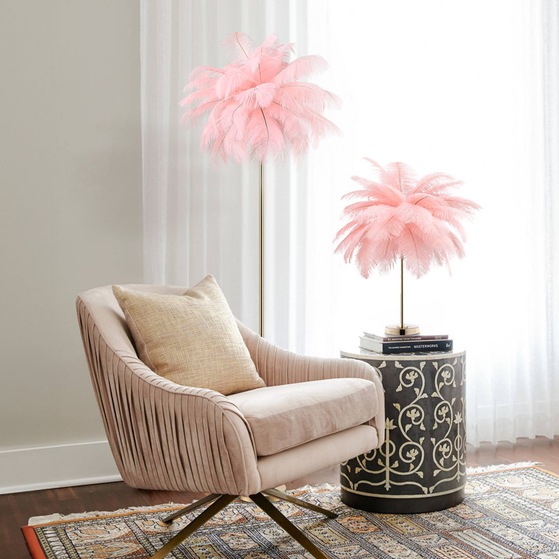 Willa Arlo Interiors Lismore 63'' Brass LED Novelty Floor Lamp with ...